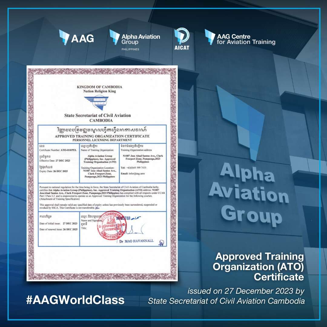 Philippines-based Alpha Aviation Group Receives ATO Certification from ...