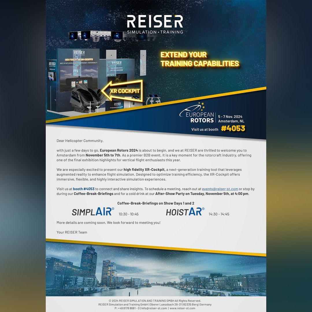 Flight Simulator Manufacturer Reiser Simulation and Training to ...
